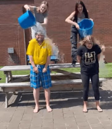 VIDEO: Water bucket challenge for Healey, Searle » The Laker News